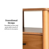 Walker Edison Transitional 1-Drawer Spindle-Leg Nightstand, Set of 2 ...