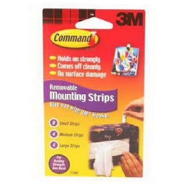 Command 17024 Small Poster Strips with Adhesive, White, 12-Pack, Each - Walmart.com