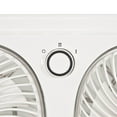 "Comfort Zone 9"" Powerful Duo 2-Speed Window Fan with 180° Adjustable ...