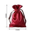 Efavormart 12PCS BURGUNDY Satin Gift Bag Drawstring Pouch Wedding ...