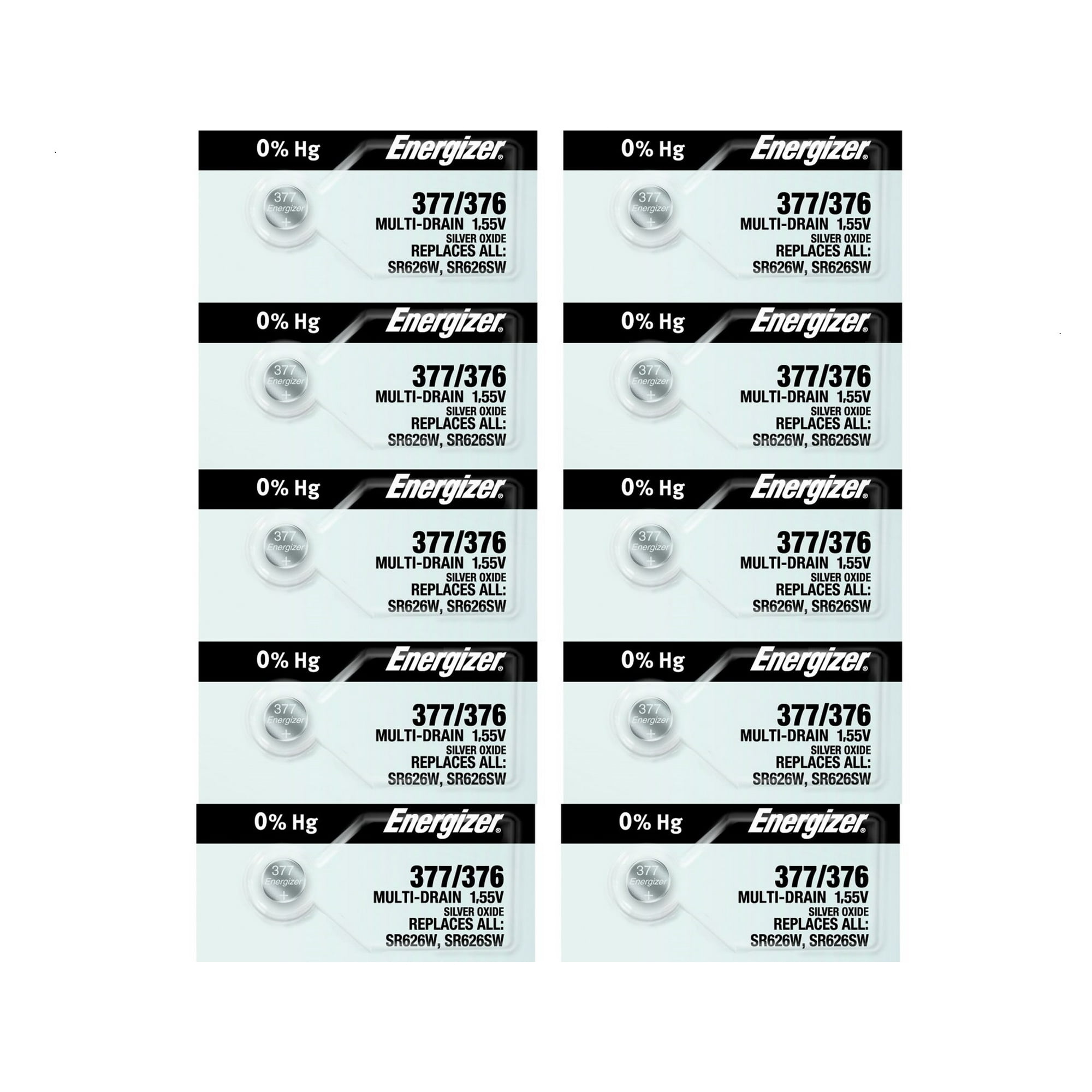 Click here for Energizer 377/376 Silver Oxide 10 Batteries prices