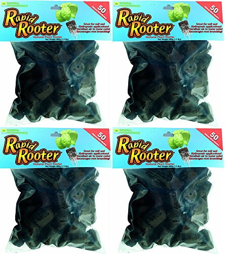 General Hydroponics Rapid Rooter Replacement Plugs YruUMht, 50 Count (4 ...