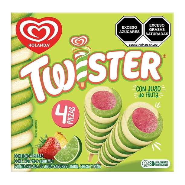 Paletas heladas Holanda Twister 4 pzas | Walmart en línea