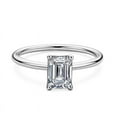Eclet Jewels Stamped 14K Silver Ring - 1.9 Ct VVS1/D Emerald Diamond ...