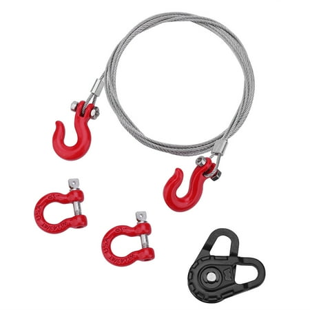 Peggybuy 3 in 1 RC Truck Rescue Equipment Winch Snatch Block D-Ring ...
