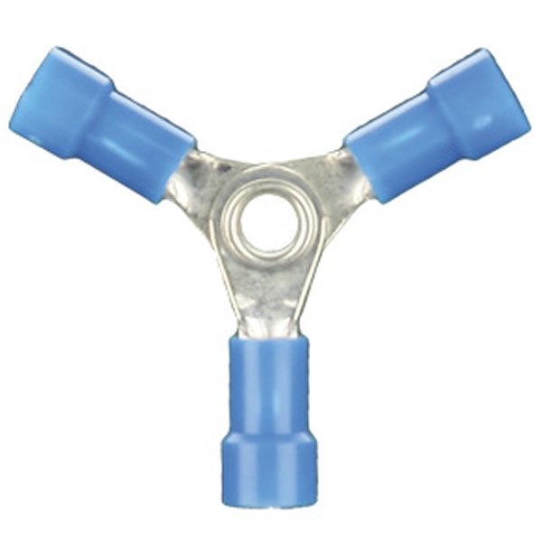 Install Bay BVBC3 Blue Vinyl Butt Connector, 16/14GA, 3 Way, 100/Pkg ...