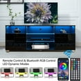 High Gloss LED TV Stand for TVs up to 65 Inches, Modern Entertainment ...