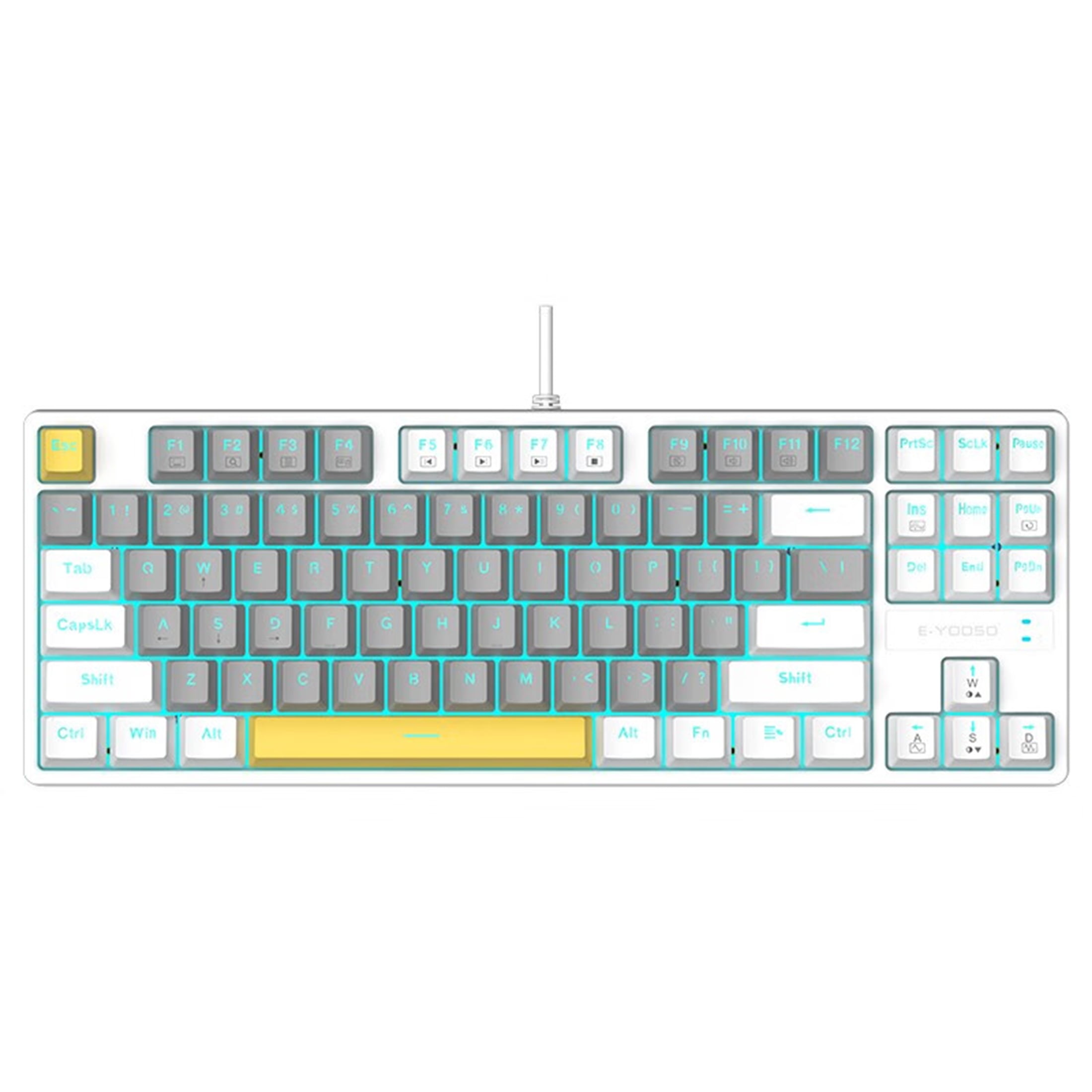 80% Mechanical Gaming Keyboard with Blue Switch, E-YOOSO LED Blue ...