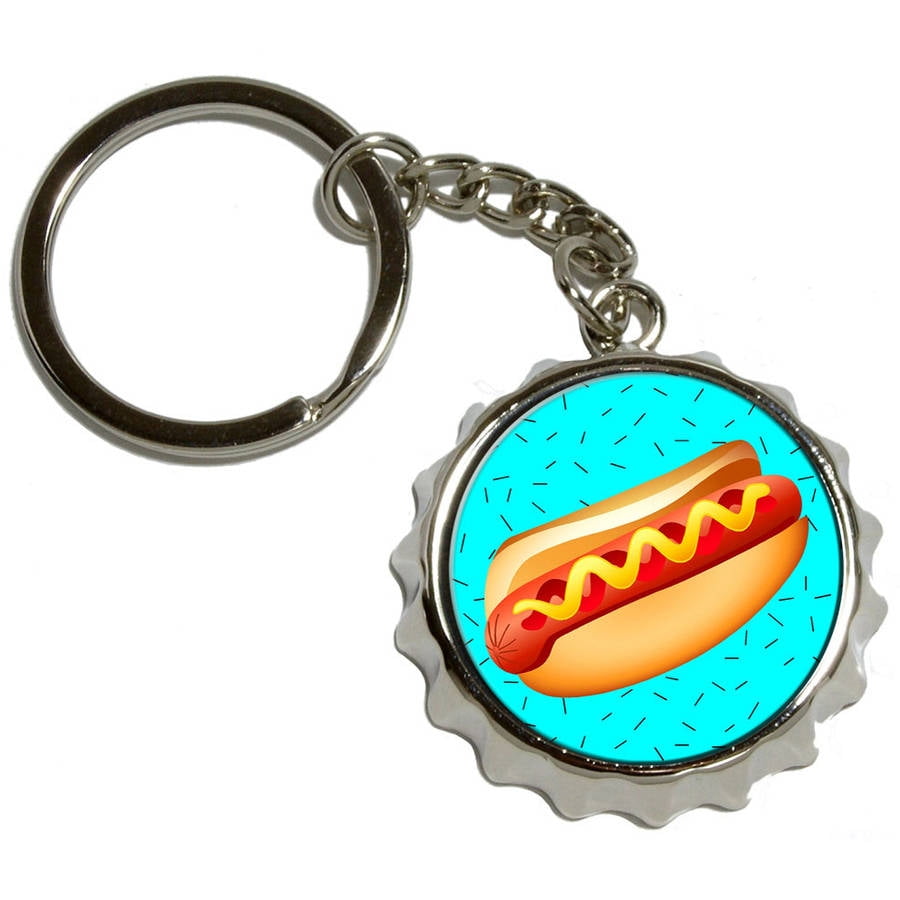 Hot Dog of Awesomeness, Nickel Plated Metal Popcap Bottle Opener ...