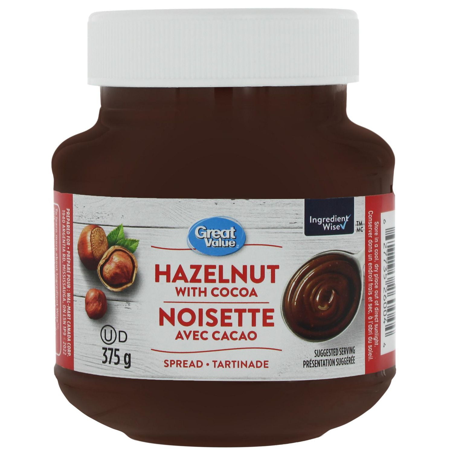 Click here for Great Value Hazelnut With Cocoa Spread 375 G prices