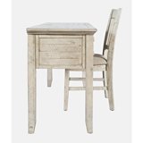 Jofran Rustic Shores Coastal Style Distressed Acacia USB Charging Desk ...