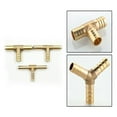 Brass T Y Piece 3 WAY Joiner Fuel Hose Joiner Tee Connector Air Water Gas(Plumbing & Fixtures ...