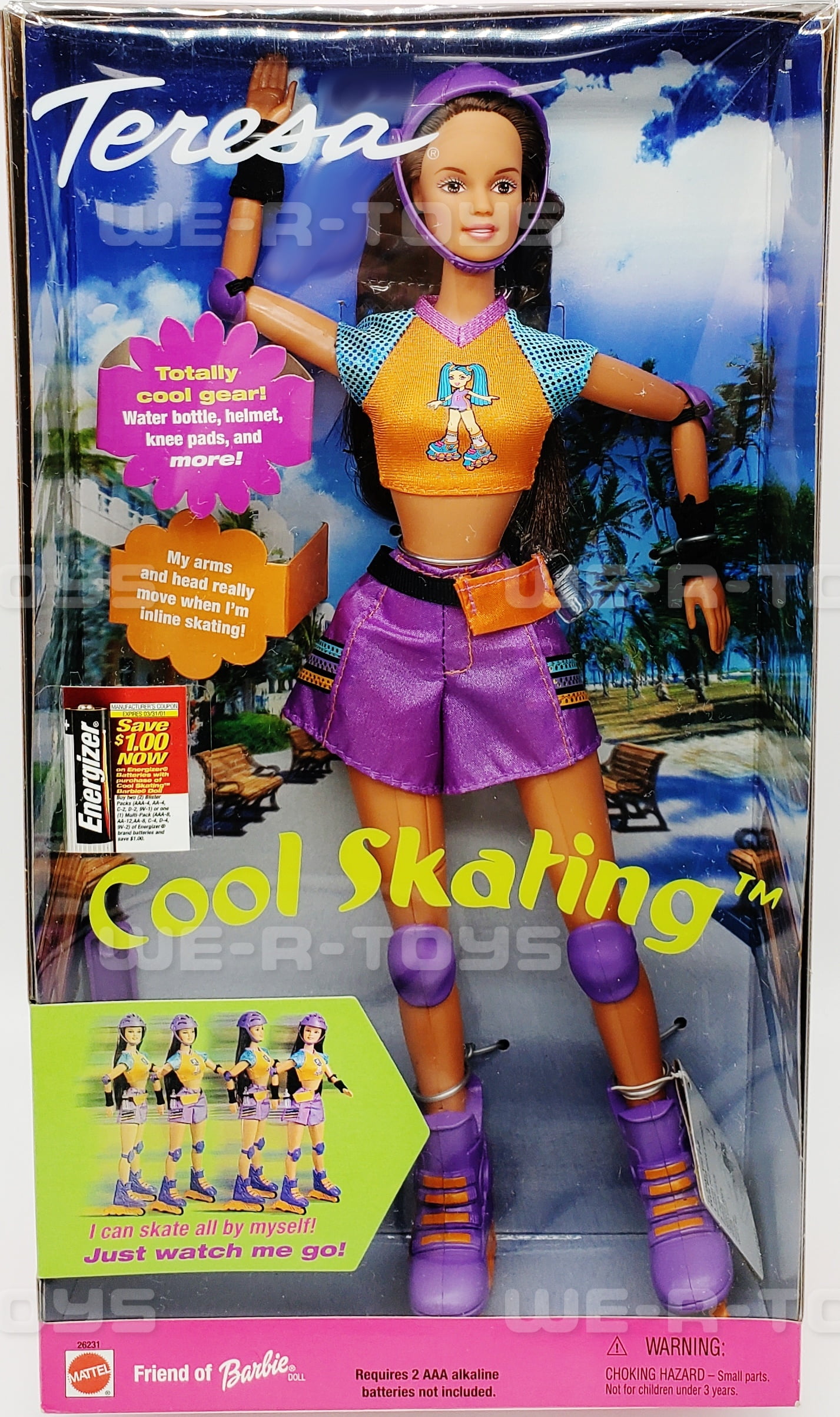 Barbie Cool Skating Teresa Doll Mattel 1999 #26231 NEW - Walmart.com