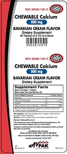 Calcium Carbonate (Chewable) 500mg Tablet 30 Count - Walmart.ca