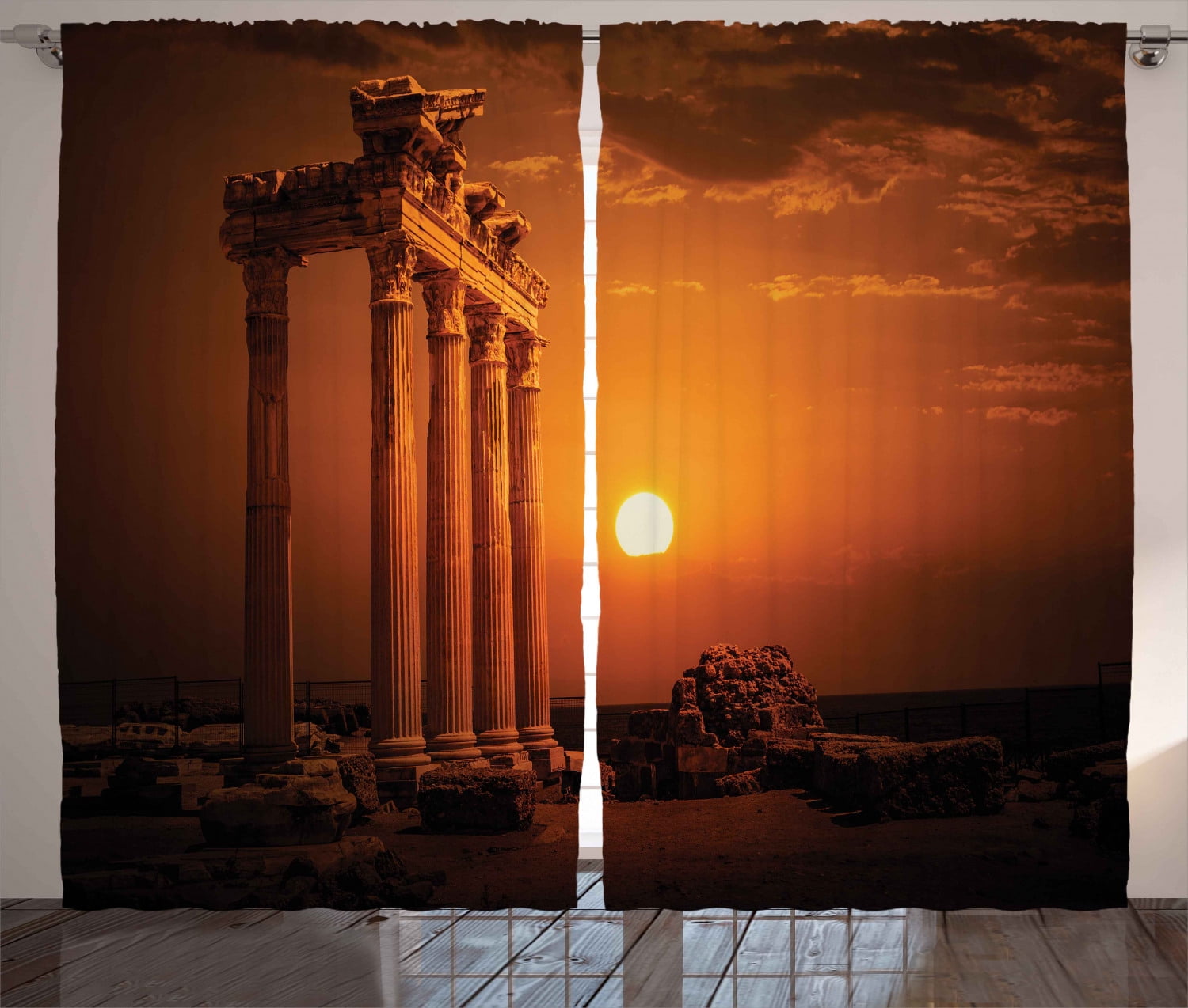 Ancient Decor Curtains 2 Panels Set, Antique Ancient Rome Empire ...