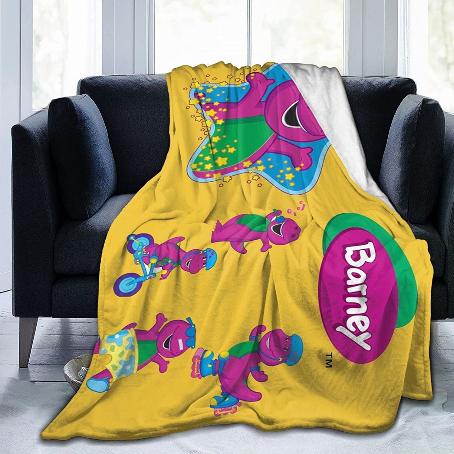 Click here for Xinqihang Eclut Barney-The-Dinosaur Blanket Fleece... prices