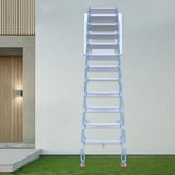 Expandable Attic Ladder Loft Stairs, Folding Pull Down Steps, 12.5ft ...