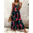Abstract Geometric Pattern 3D All-Over Print Womens V-Neck Cami Maxi ...