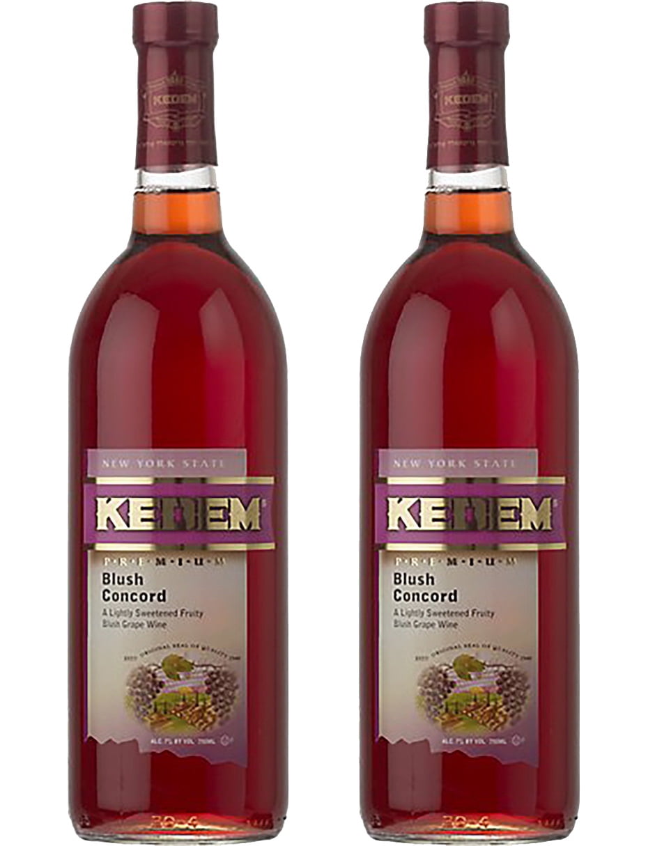 Kit x 2 - Vino Tinto Kosher Kedem Blush Concord 750 ml USA Extra Kosher ...