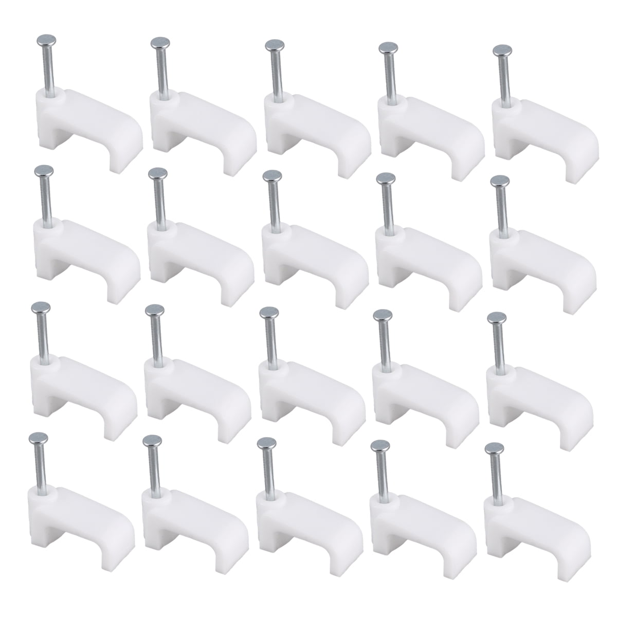 100pcs 16mm Plastic Cable Clip Wire Cord Fastener Telephone Line Tie ...