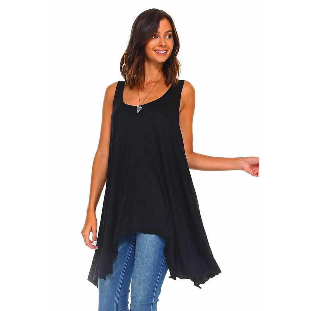 Simplicitie - Simplicitie Women's Sleeveless Swing Flare Tunic Dress ...