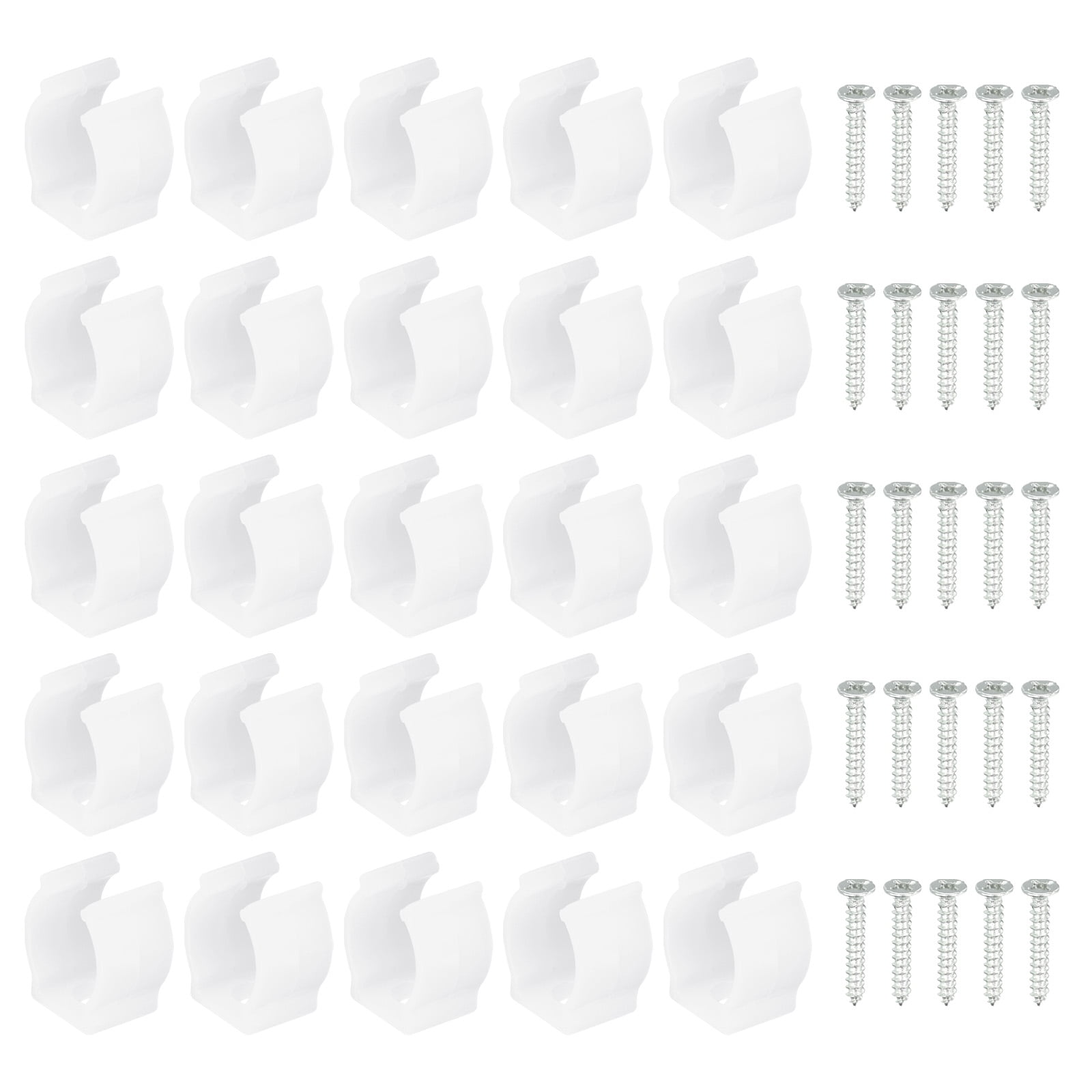 Uxcell T5 U Clips Holder LED Light Bulb Mounting Bracket Plastic ...