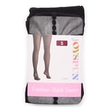 Joyspun Women's Sheer Flirty Dot Back Seam and Opaque Tights 2-Pack ...