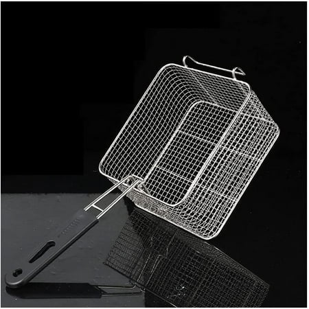 Skimmer Ladle Stainless Steel Square Frying Sieve Basket French Fries ...