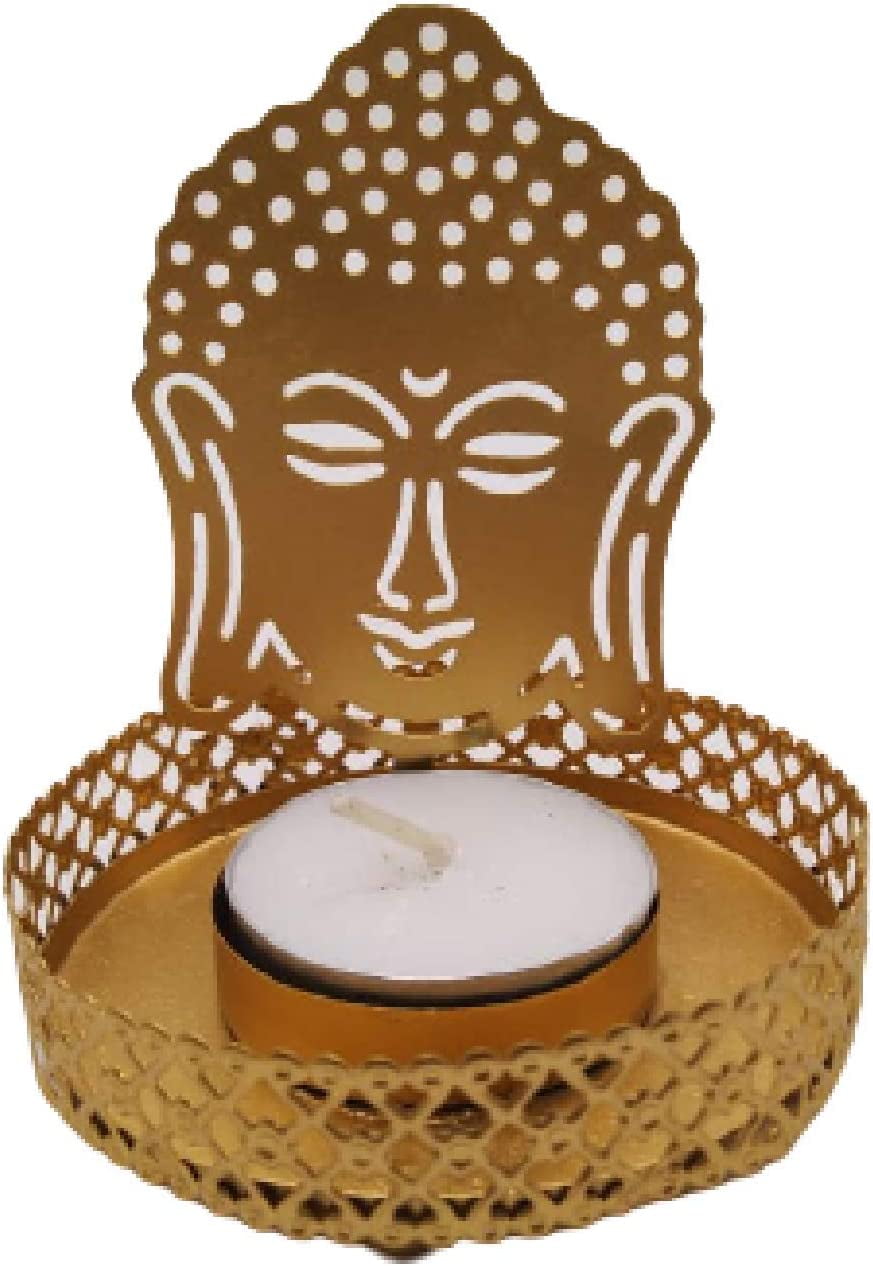 India Meets India Brass Tealight Candle Holder, Tea Light Holder with ...