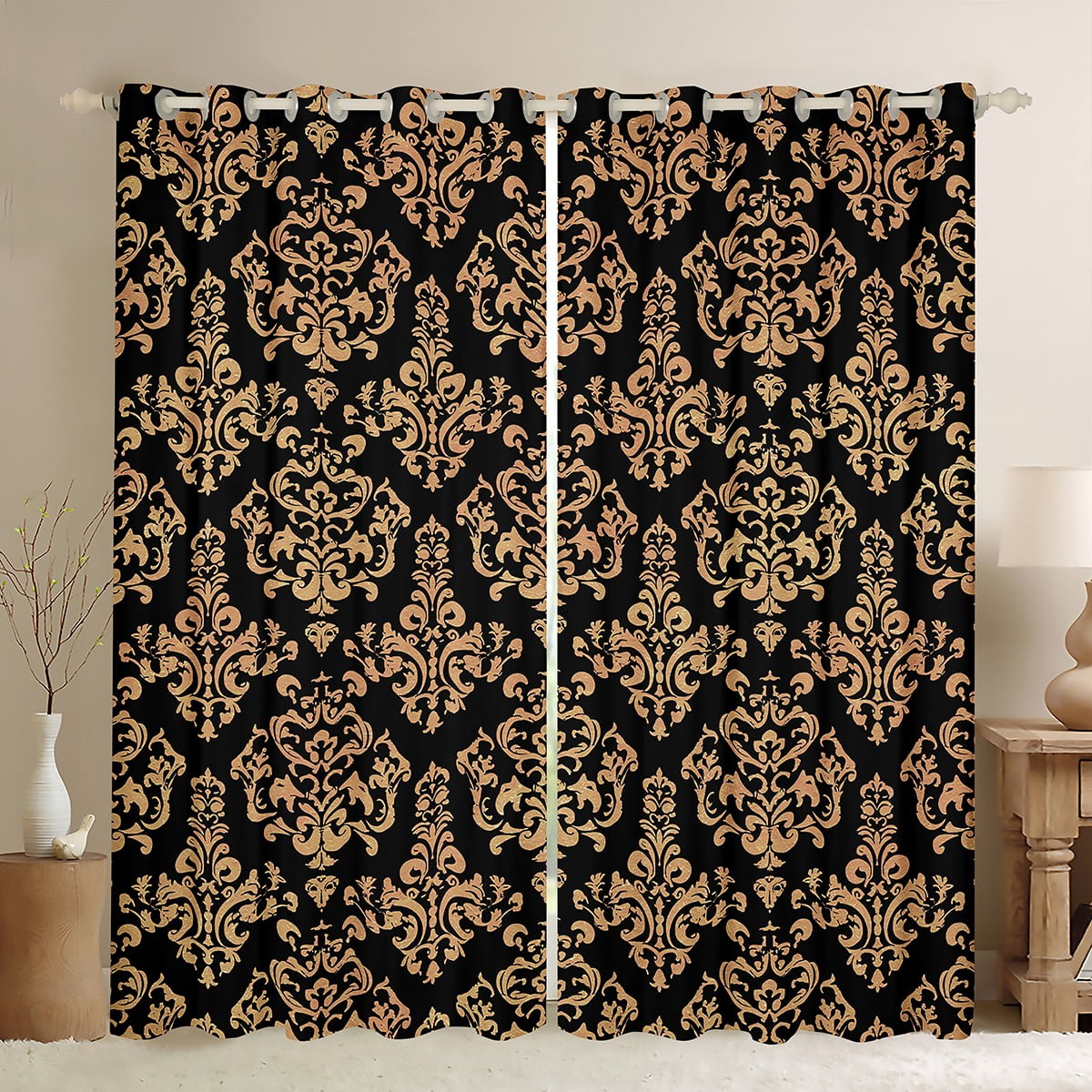 Click here for Yst Erosebridal Vintage Damask Floral Window Drape... prices