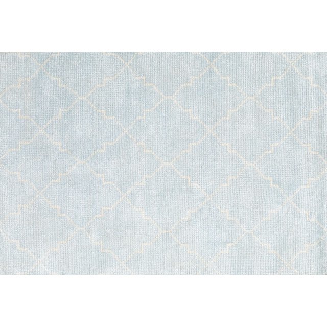 Ahgly Company Indoor Rectangle Contemporary Pale Blue Abstract Area ...