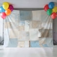 Blue Brown Color Blocks Backdrop for Photography,Fabric Photo ...