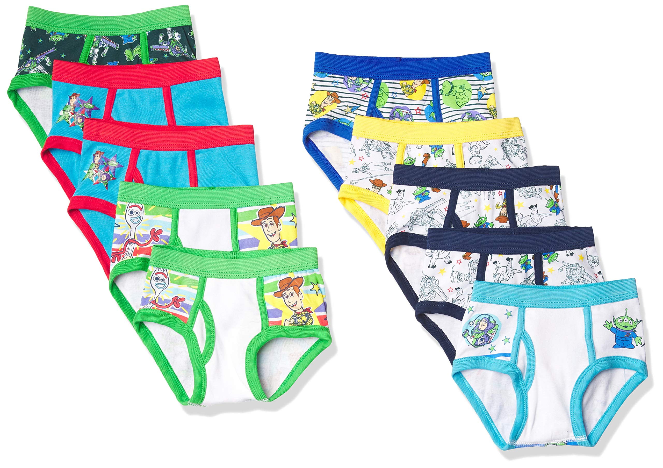 Calzoncillos Disney Boys Pixar Toy Story, 100% algodón, paquete de 10 ...