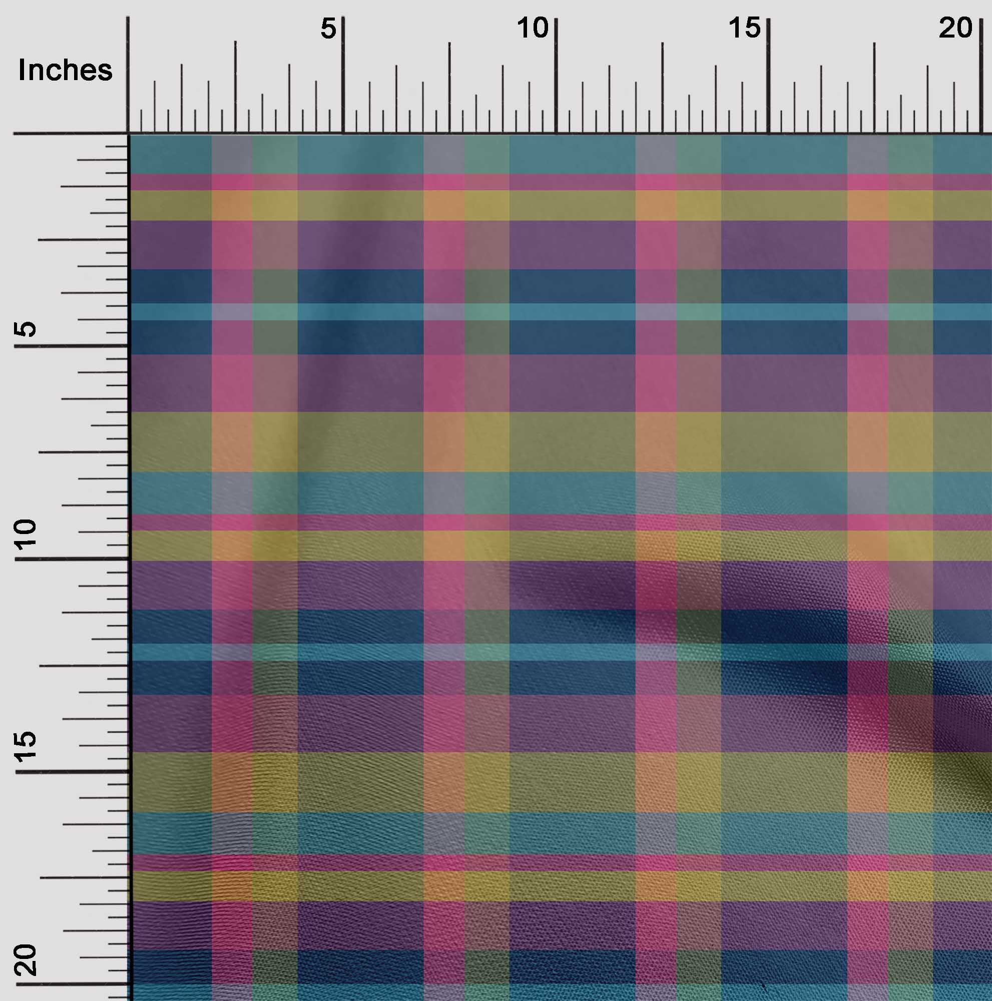 oneOone Cotton Cambric Dark Navy Blue Fabric Madras Check Diy Clothing ...