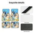 Lsque Bluey Print 4-Piece Floor Mats, Heavy-Duty Rubber Liners, Anti ...