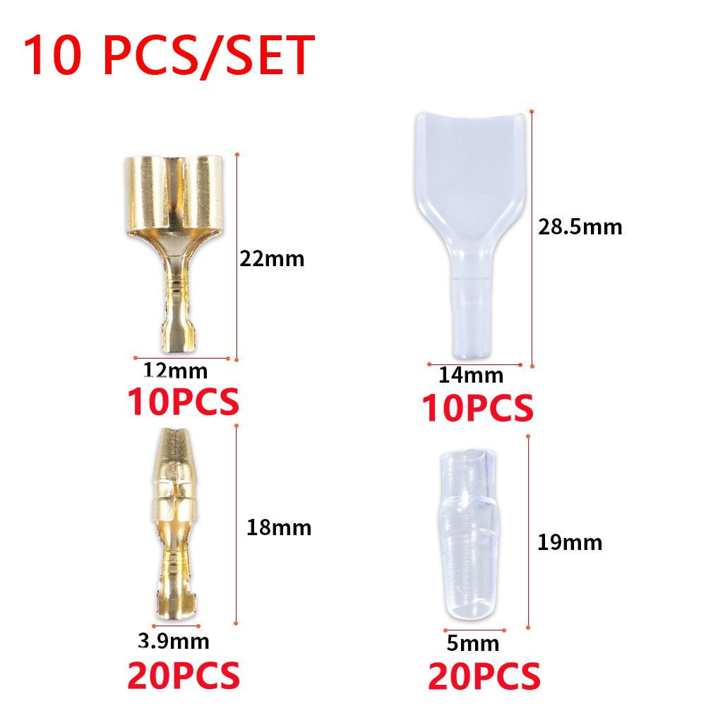 10/20/50 Sets 4mm Copper Material Split Into Two Car Accessory Wire ...