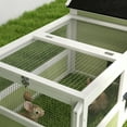 PawHut Extra Large Indoor/Outdoor Bunny Cage, Small Animal Coop with ...