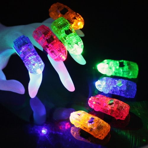 32pcs Led Party Laser Car Finger Light Beam Ring Torch - Walmart.com