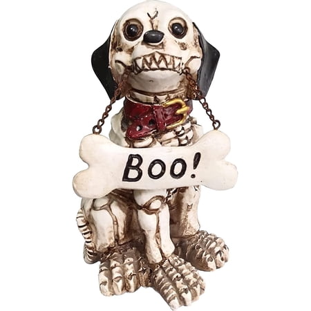 Halloween Ghost Dog Decorations, Resin Skeleton Dog Figurine Halloween ...
