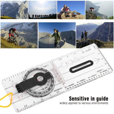 Garosa Outdoor Lightweight Plastic Map Transparent Ruler Mapping ...