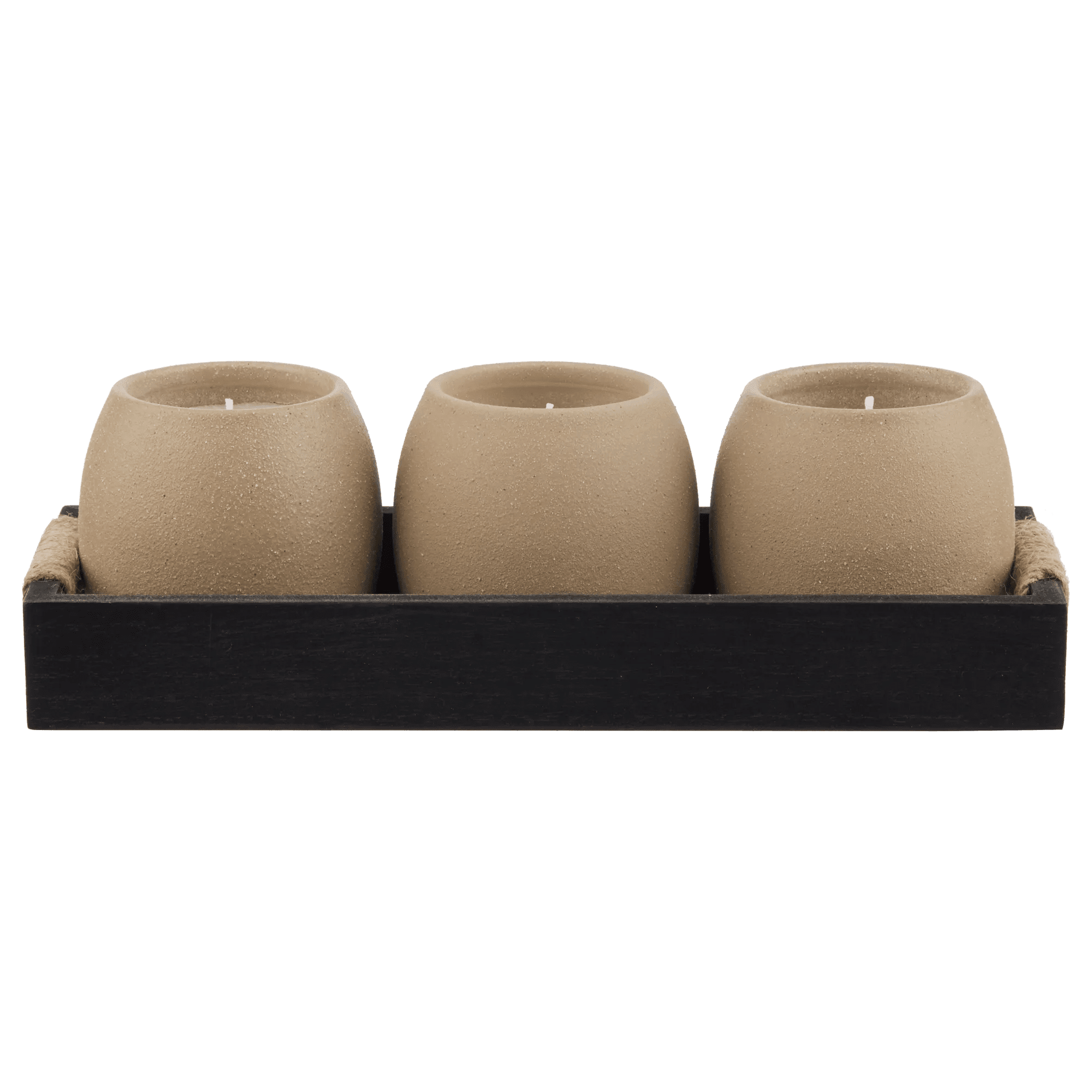 Click here for Bouclair Outdoor Set Of 3 Candles In Black Tray prices