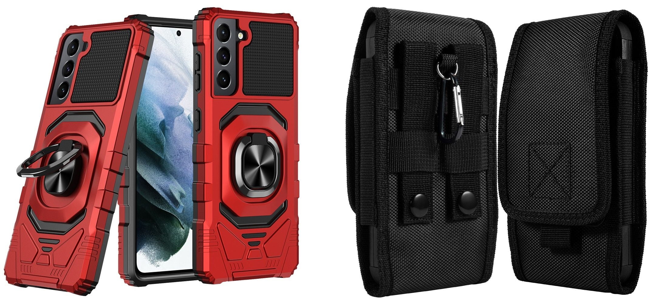 Case with Belt Holster Bundle for Samsung Galaxy S22 Ultra: Heavy Duty ...