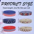 1 Rolls 2M 250th Anniversary Wired Ribbon for Crafts Wrapping Wreath ...