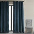 Half Price Drapes Signature Midnight Blue Grommet Velvet Blackout ...