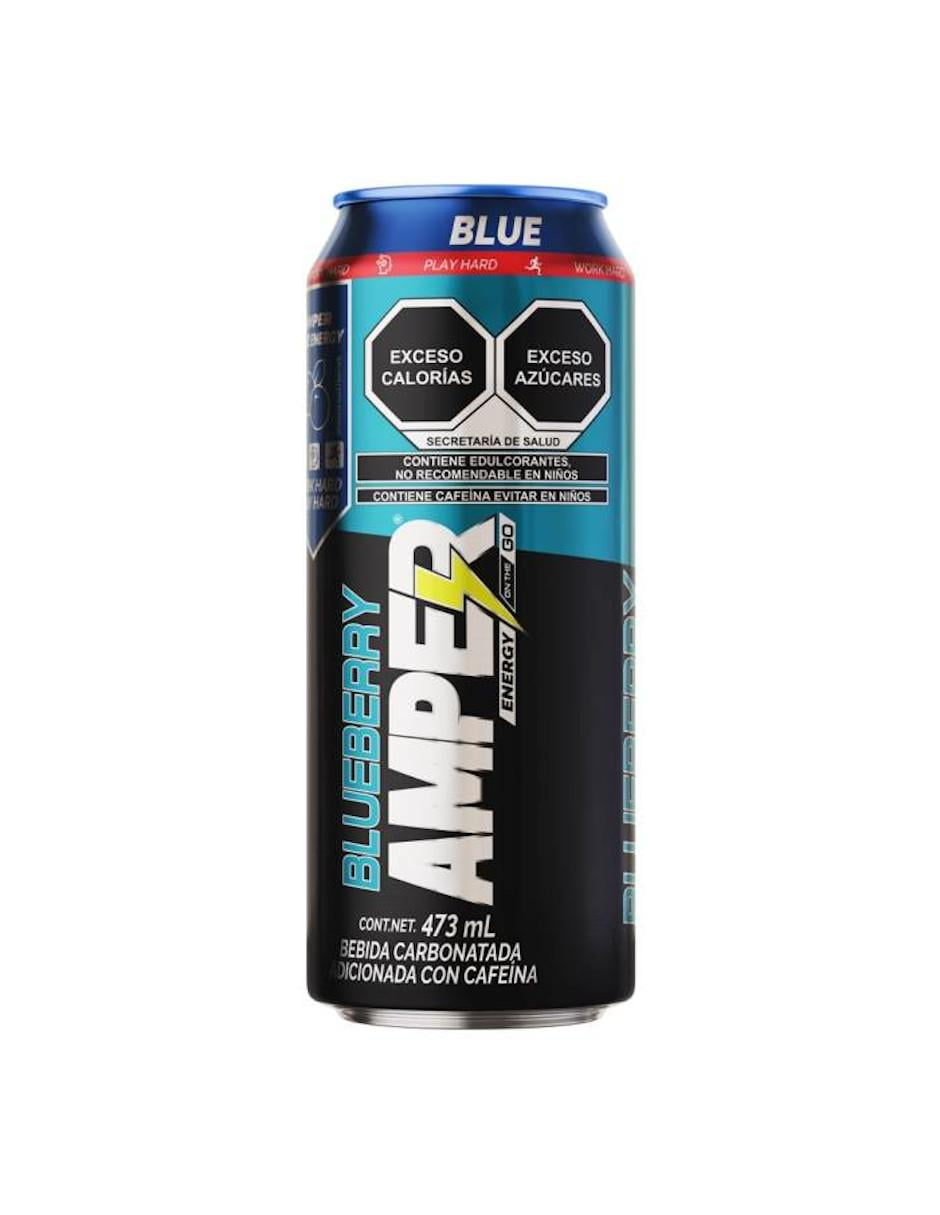 Pack de 24 Bebida Energizante Amper Blueberry de 473ml Amper Blueberry ...