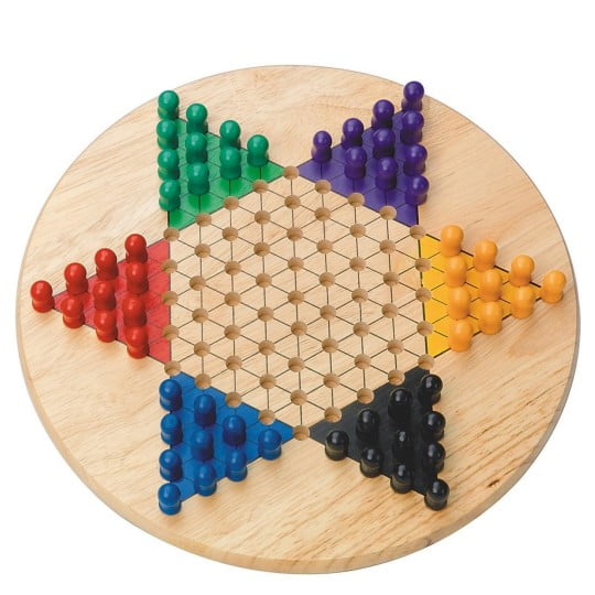 Classic Games Collection Chinese Checkers with Wood Pegs - Walmart.com