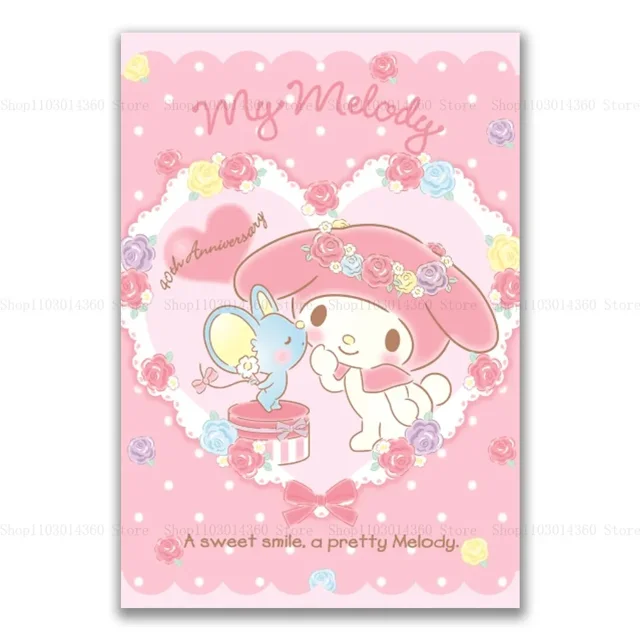 Kawaii cartoon My Melody poster sticker wall hanging painting desktop ...