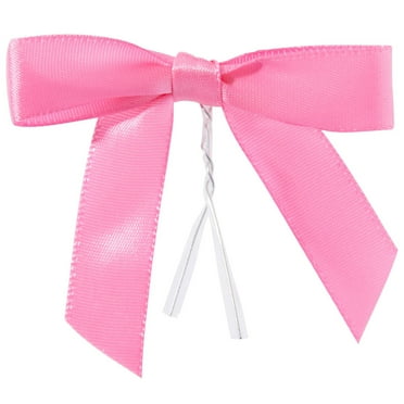 Mini Pink Satin Bows - 1 1/4 in. x 1 1/4in. - 50 Pack - Walmart.com
