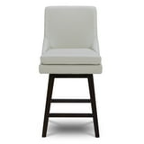 CHITA 26 inch Bar Stools, Swivel Counter Height with Fabric Upholstery ...