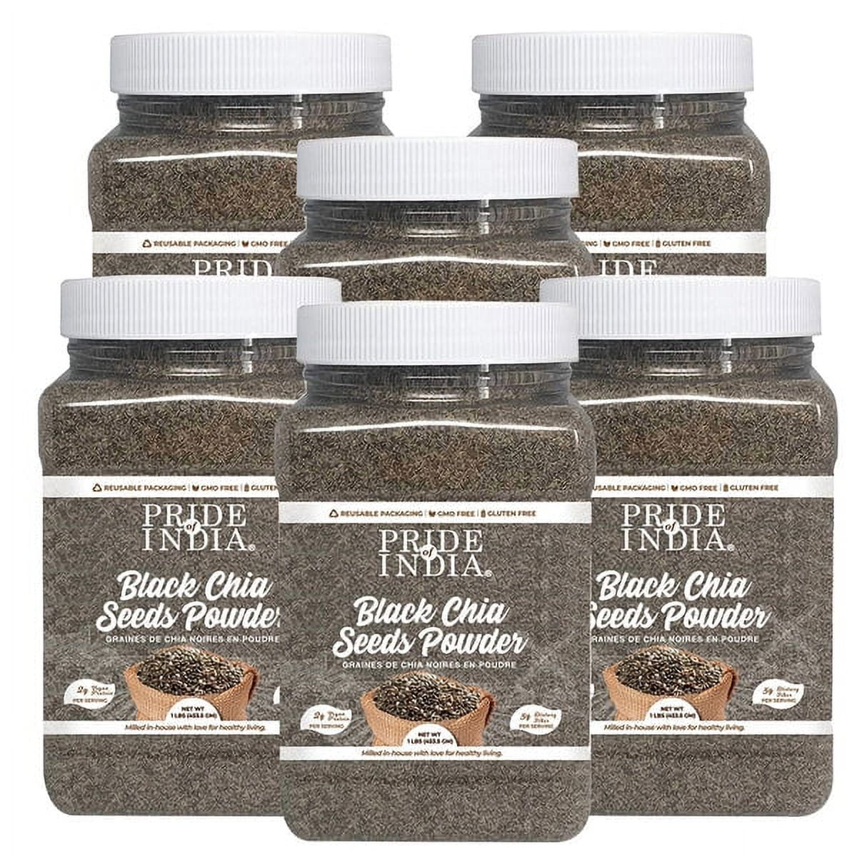 Click here for Pride Of India - Pack Of 6 - Premium Black Chia Se... prices